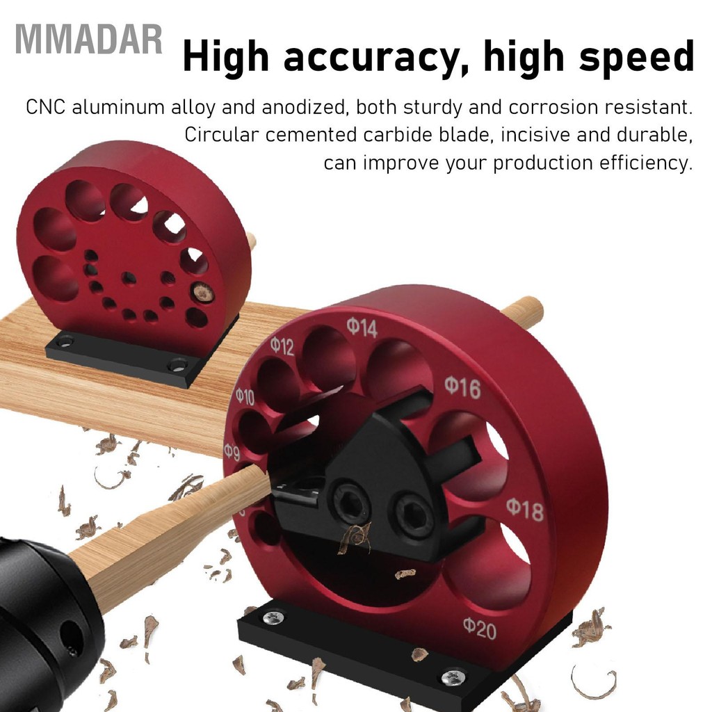 MMADAR 8 to 20mm Dowel Maker Round High Accuracy Aluminum Alloy Body ...