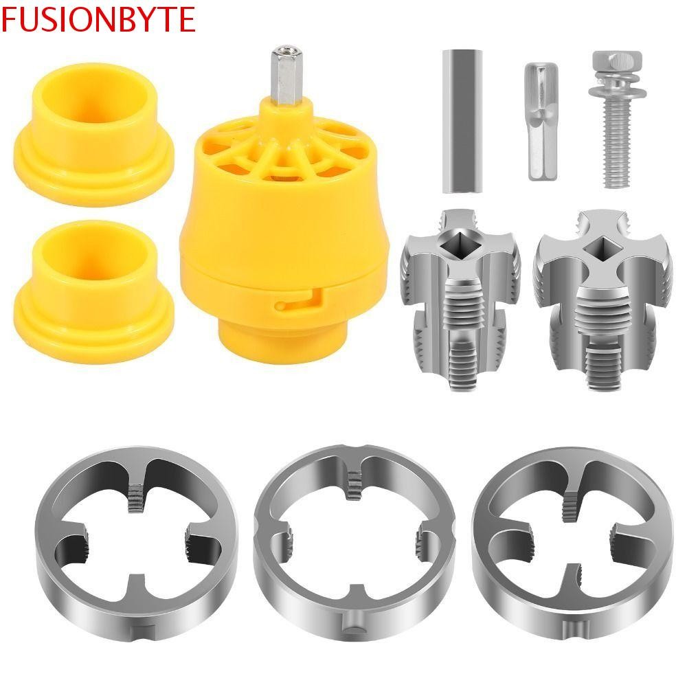 FUSIONBYTE ชุดต๊าปเกลียวท่อ PVC, ประปาภายในเปิด, เจาะพลาสติกที่ใช้งานได้อเนกประสงค์ทนทานที่เปิด ...