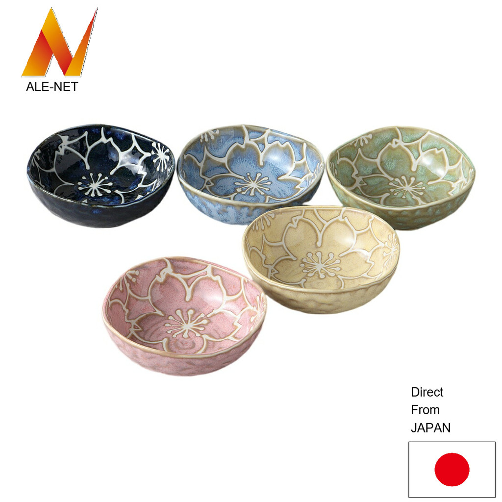 ALE-NET Japanese tableware, small bowl set, Yaohenkazakura, triangular ...