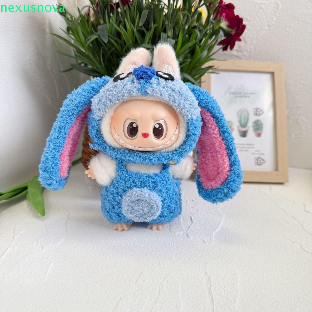 NEXUSNOVA Labubu ตุ๊กตาการ์ตูนบอดี้สูท,แต่งตัว Stitch X-626 นั่ง Labubu ...