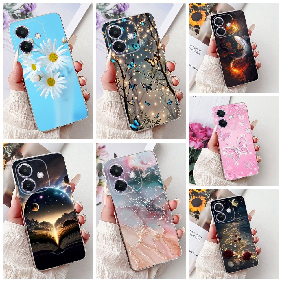 Oppo A3 4G CPH2669 CPH3669 ฝาครอบ Oppo A3X 4G กรณี CPH2641 Clear Luxury ...