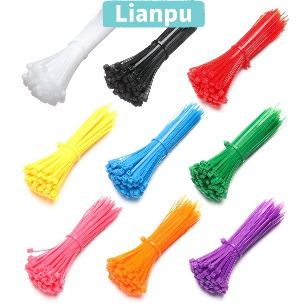 LIANPU 3x100 มม. ลวดไนลอน Releasable Cord Strap Self-Locking Bundled ...