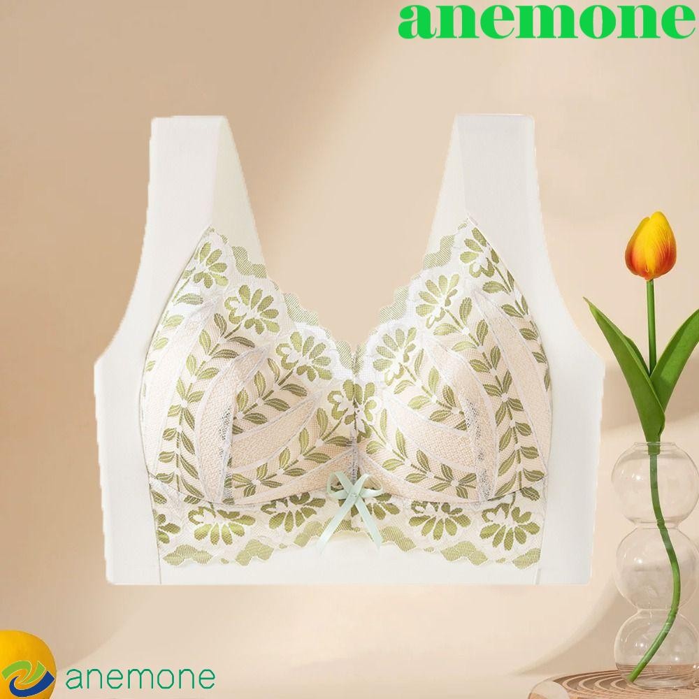 ANEMONE ลูกไม้ลึก V Bras, รวบรวมหน้าอก Leaf Flower Brassiere สําหรับ ...