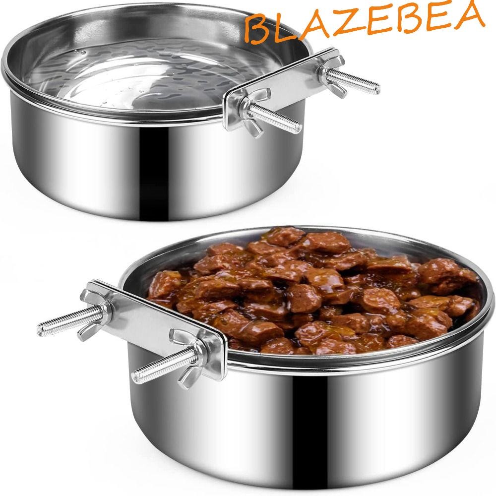 BLAZEBEA Parakeet Feeder, ชามน้ําสแตนเลสชามนก, Anti-turnover Feeding จานแขวนอ่างล้างหน้านกแก้ว ...