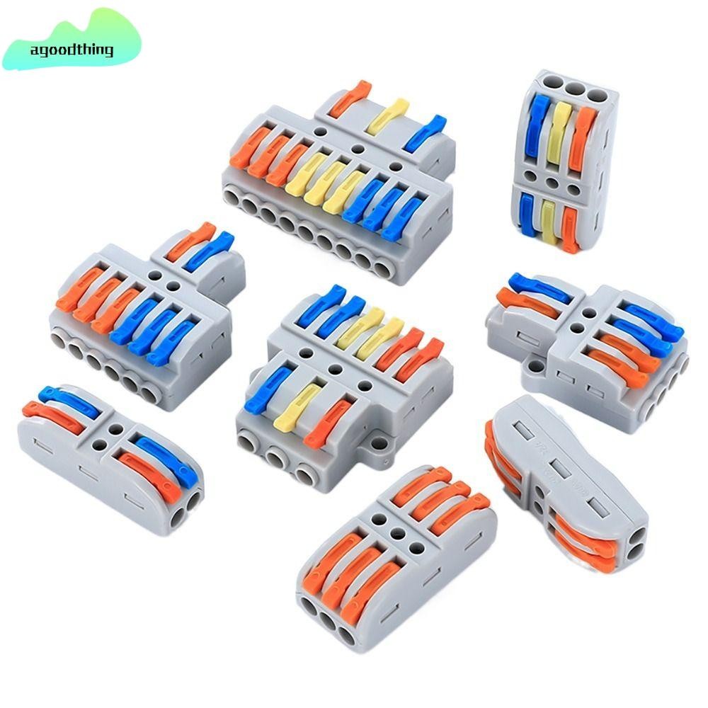AGOODTHING ขั้วต่อสายไฟ, Universal Compact Mini Quick Terminal Block ...