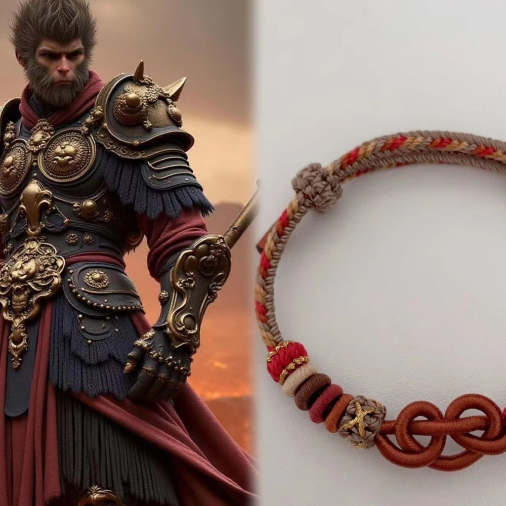 现货 Black Myth-Goku Hand Rope ทอ Goku Knot ล่าสุดวงกลมเกมมือเชือก ...