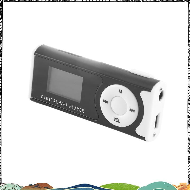 Super mini USB คลิปเครื่องเล่นเครื่องเล่น MP3 หน้าจอ LCD 16GB mini SD ...