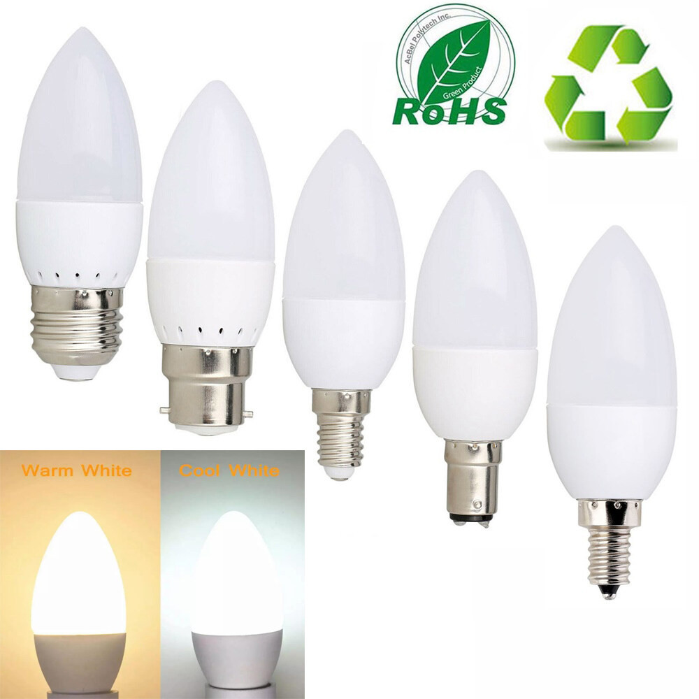 Led เทียนหลอดไฟ 3W E27 E12 B22 B15 E14 โคมไฟโคมระย้า Cool Warm Neutral สีขาว 220 V-240 V สําหรับ ...
