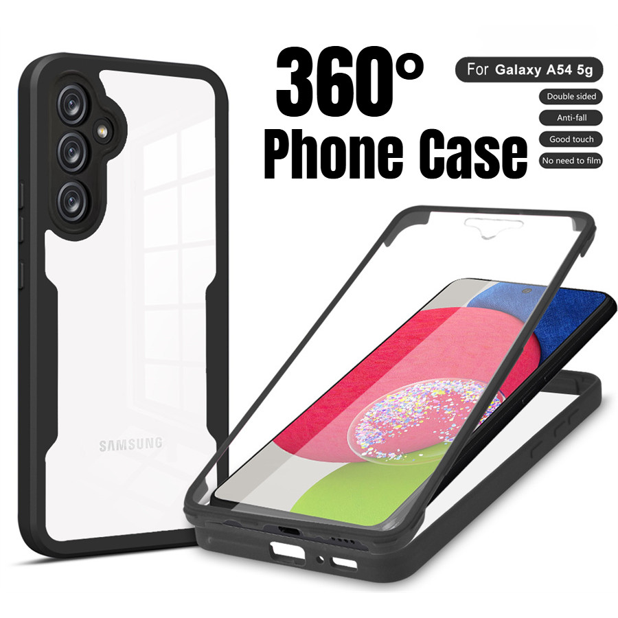 360 Protector เคสใสกันกระแทก เคสใส ใช้สำหรับ Samsung Galaxy A16 A55 A35 ...