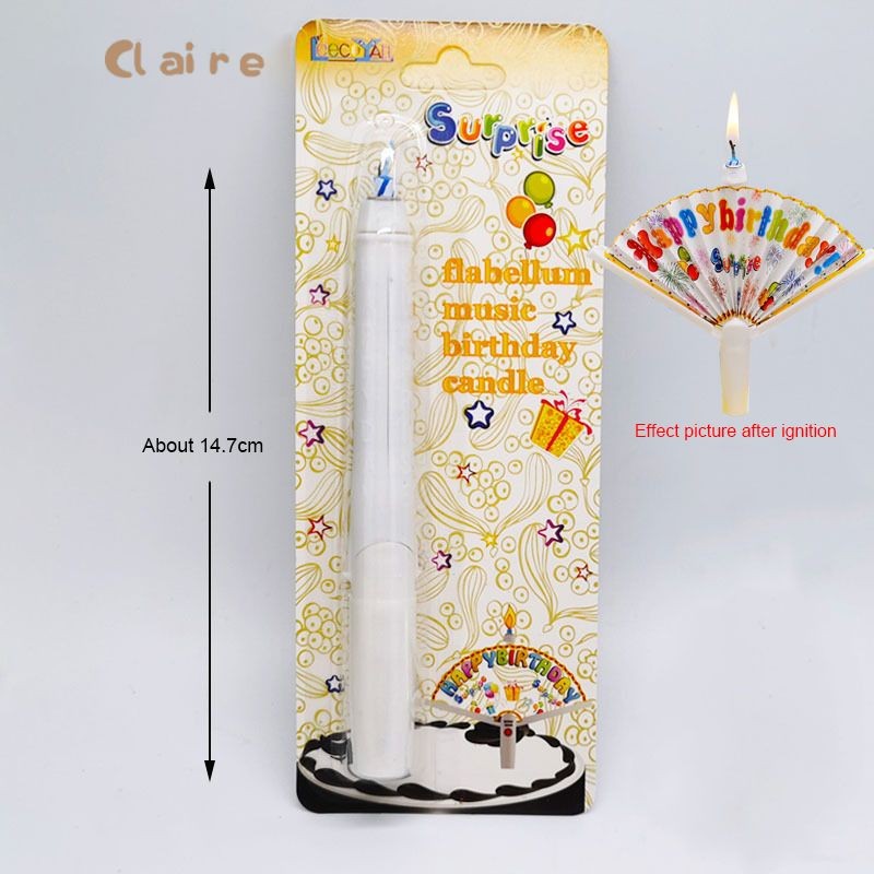 Happy Fan Candle Creative Surprise Fan เทียนวันเกิดเค้กเทียนตกแต่ง ...