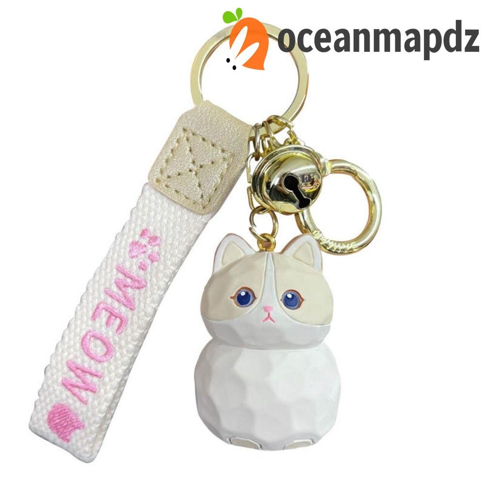Oceanmapdz การ์ตูนแมวพวงกุญแจ,แฟชั่นเรซิ่นพวงกุญแจรถ,ไม้แกะสลักสไตล์ 3D ...