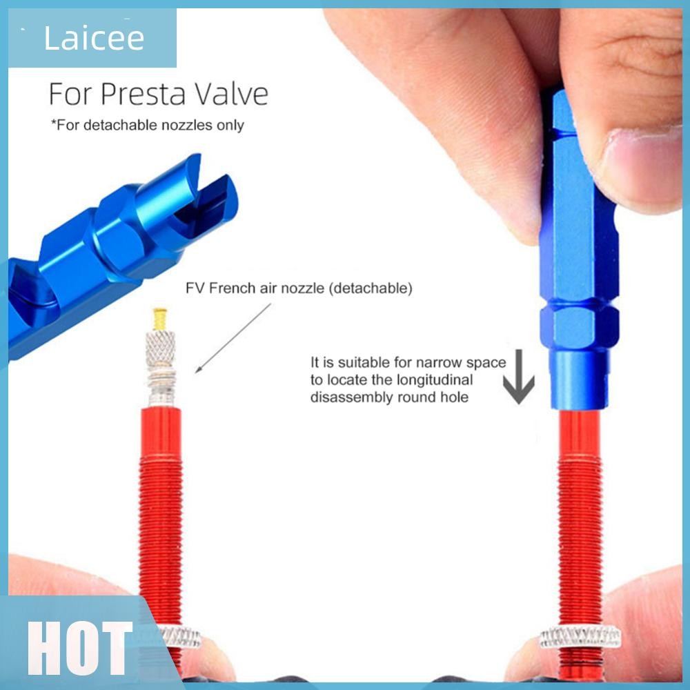 [Laicee.th] 10 ชิ้นอลูมิเนียม MTB จักรยานเสือหมอบ Presta จักรยานยางวาล์ว Core + เครื่องมือถอด ...