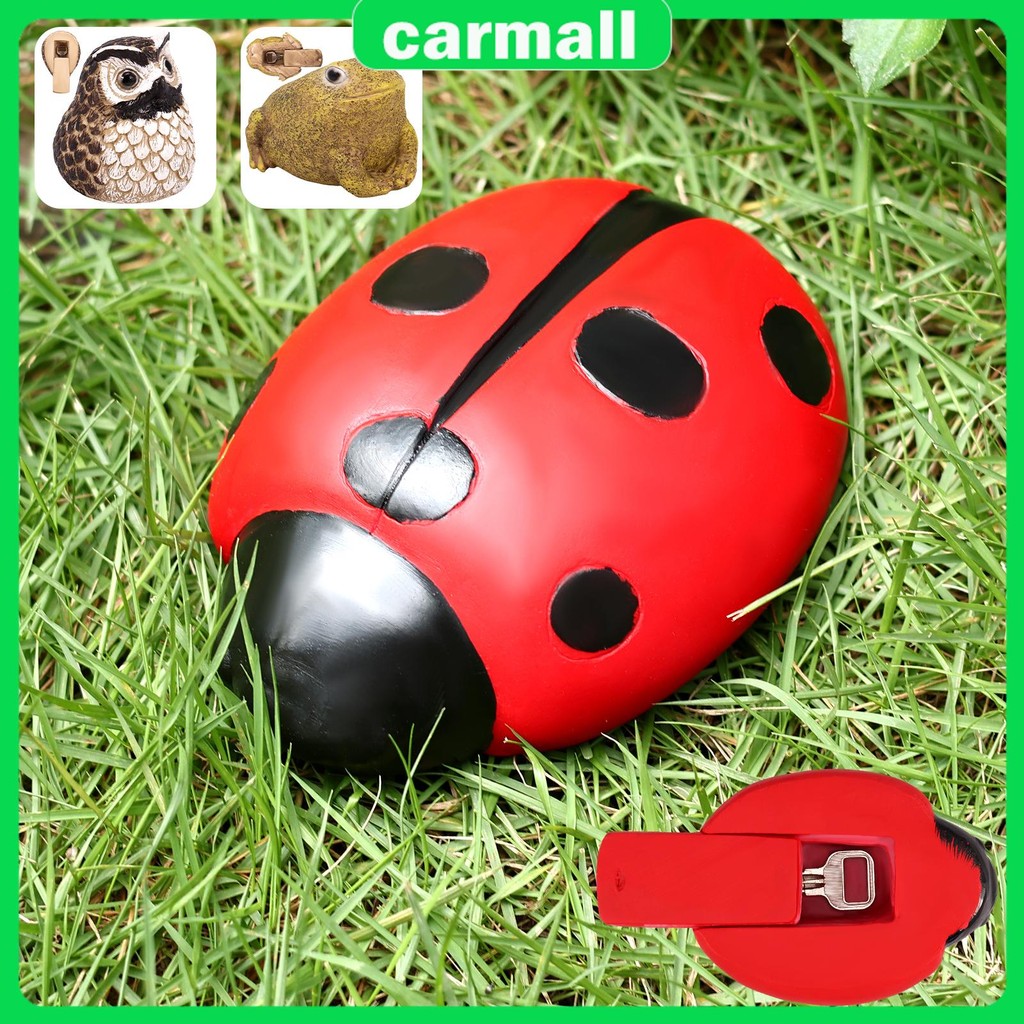 Ladybug กุญแจสํารอง Hider กลางแจ้ง Weatherproof Key Hiders สัตว์ปลอม ...