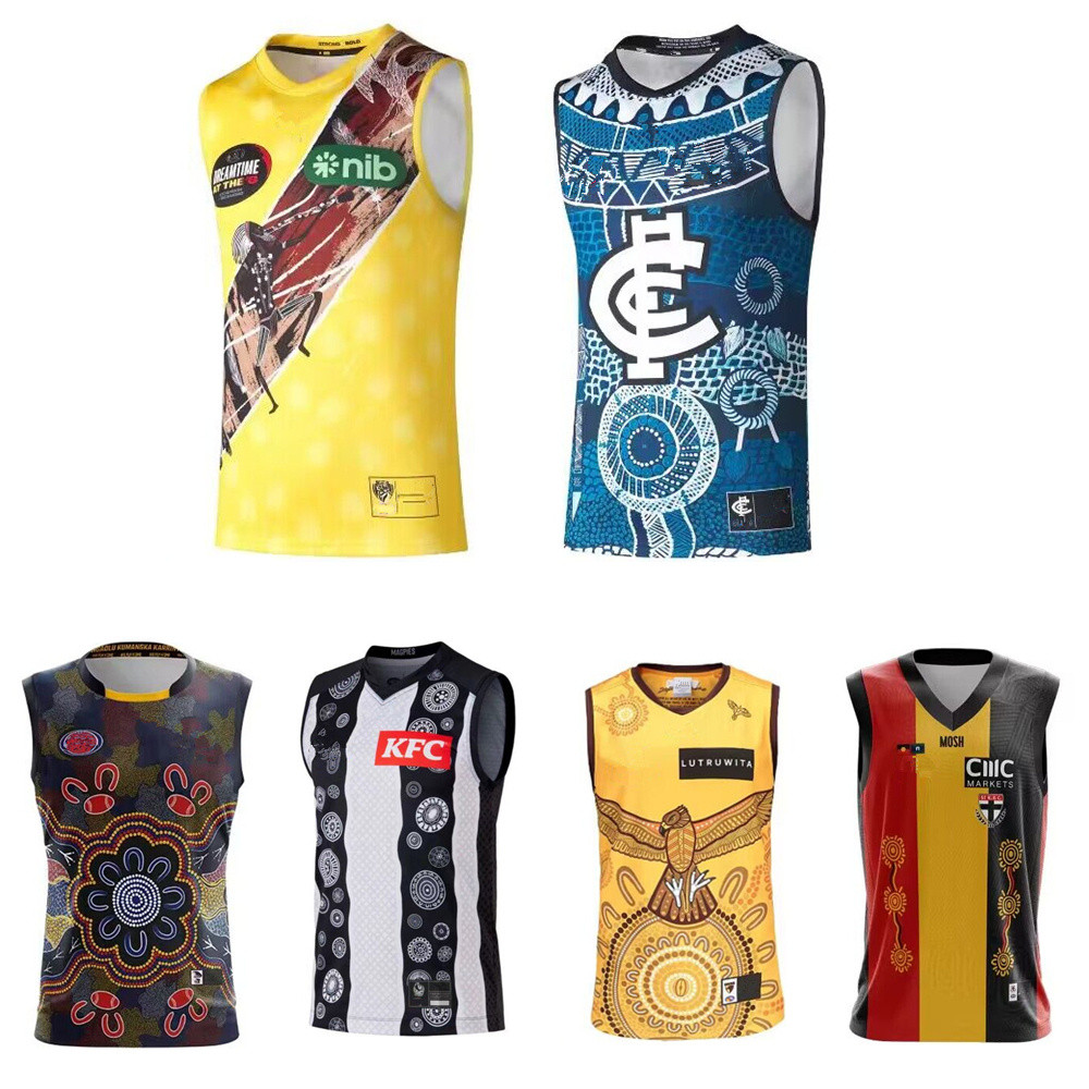 ใหม่ 2023 2024 AFL jersey Indigenous Gelong cats GWS GIANTS GUERLAIN ...