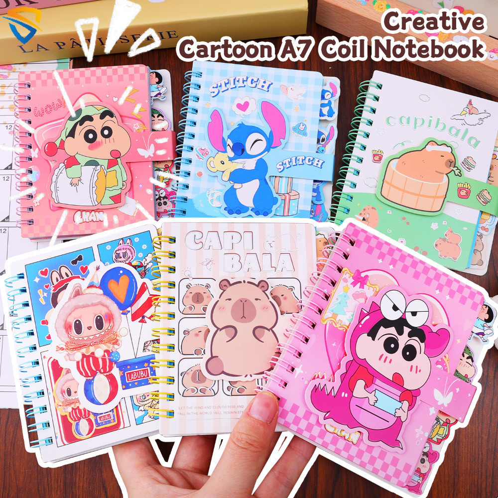 การ์ตูน Labubu A7 Coil Book Travelers Notebook Kawaii Anime Figures ...