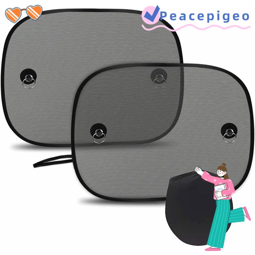 PEACEPIGEO 2 ชิ้นม่านบังแดดรถยนต์ครอบคลุม Protector Auto Visor Reflector หน้าต่างพับ | Shopee ...