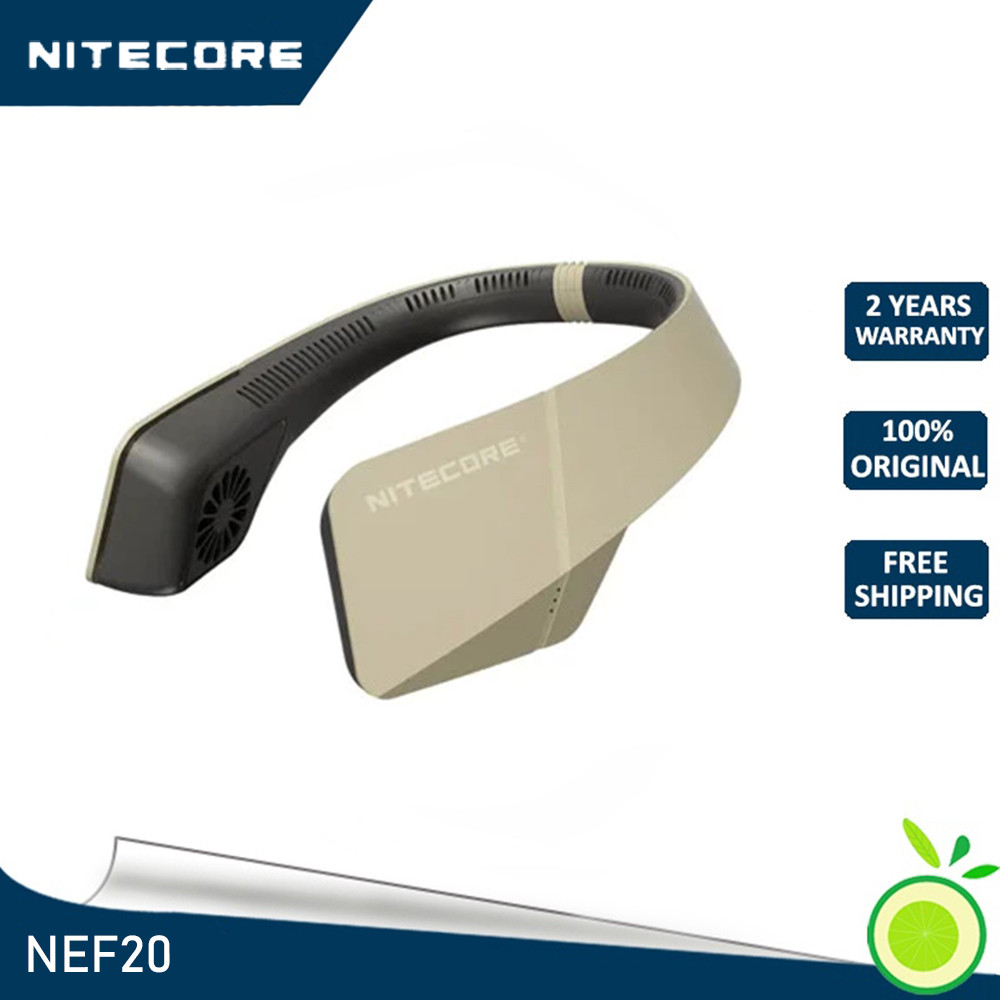 Nitecore NEF20 - พัดลมคล้องคอไร้ใบพัดแบบพกพา - น้ําหนักเบา - แบบพกพา - 4000mAh - USB-C - Camping ...