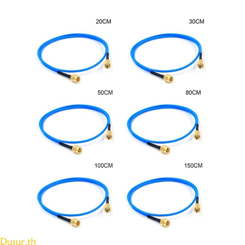 Dusur 1 Pc Low Loss ตรง RF Coaxial สาย SMA-Male ถึง SMA-Male Connector พร้อม RG405 RG086 Coaxial ...