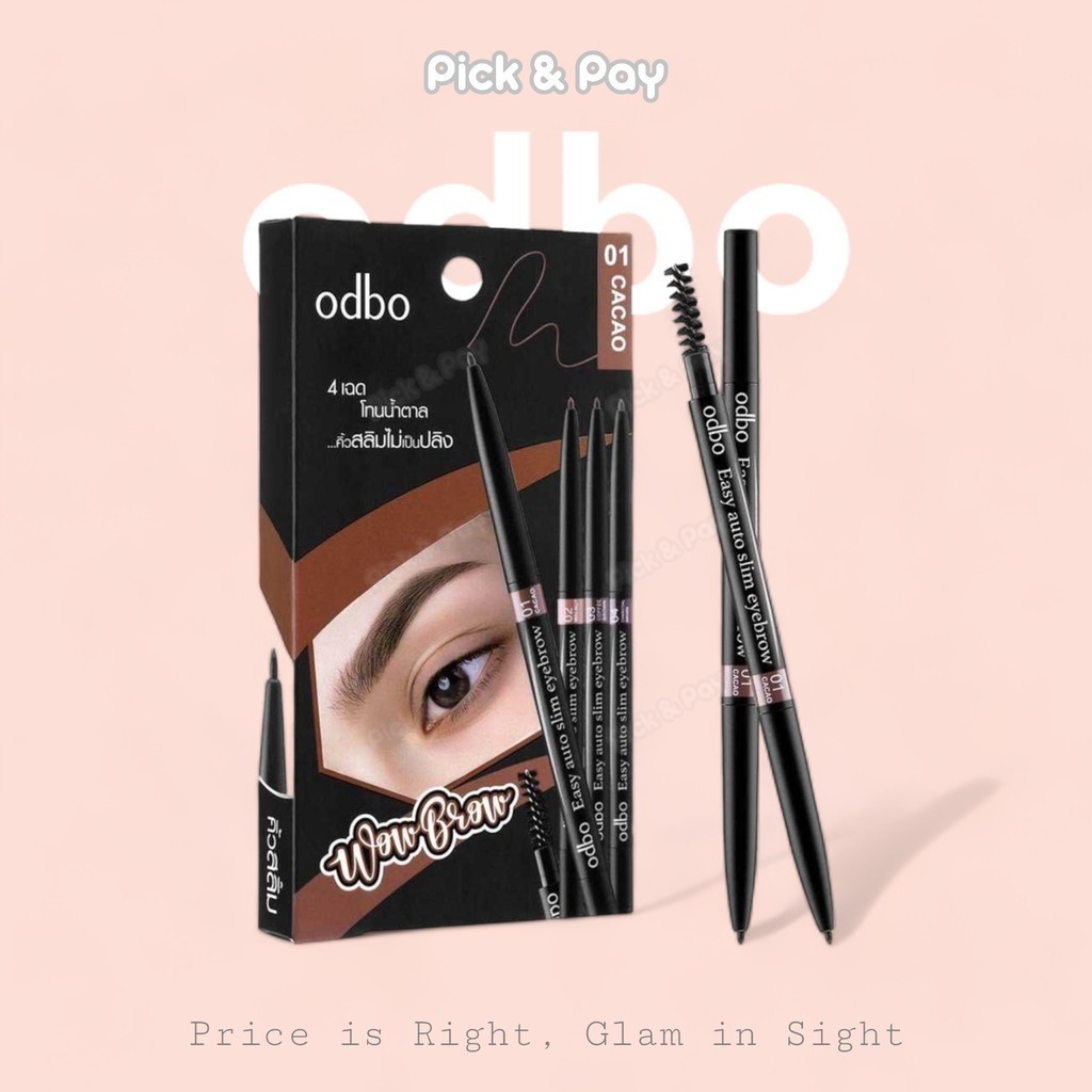 odbo ดินสอเขียนคิ้ว Easy auto slim eyebrow OD781 | Shopee Thailand