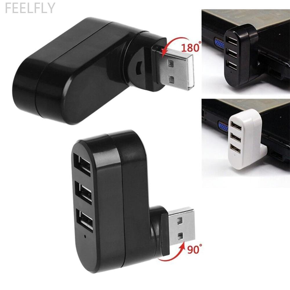 Feelfly USB 2.0 Hub USB Hub 2.0 Multi USB Splitter Hub หมุนได้ 3 พอร์ต ...