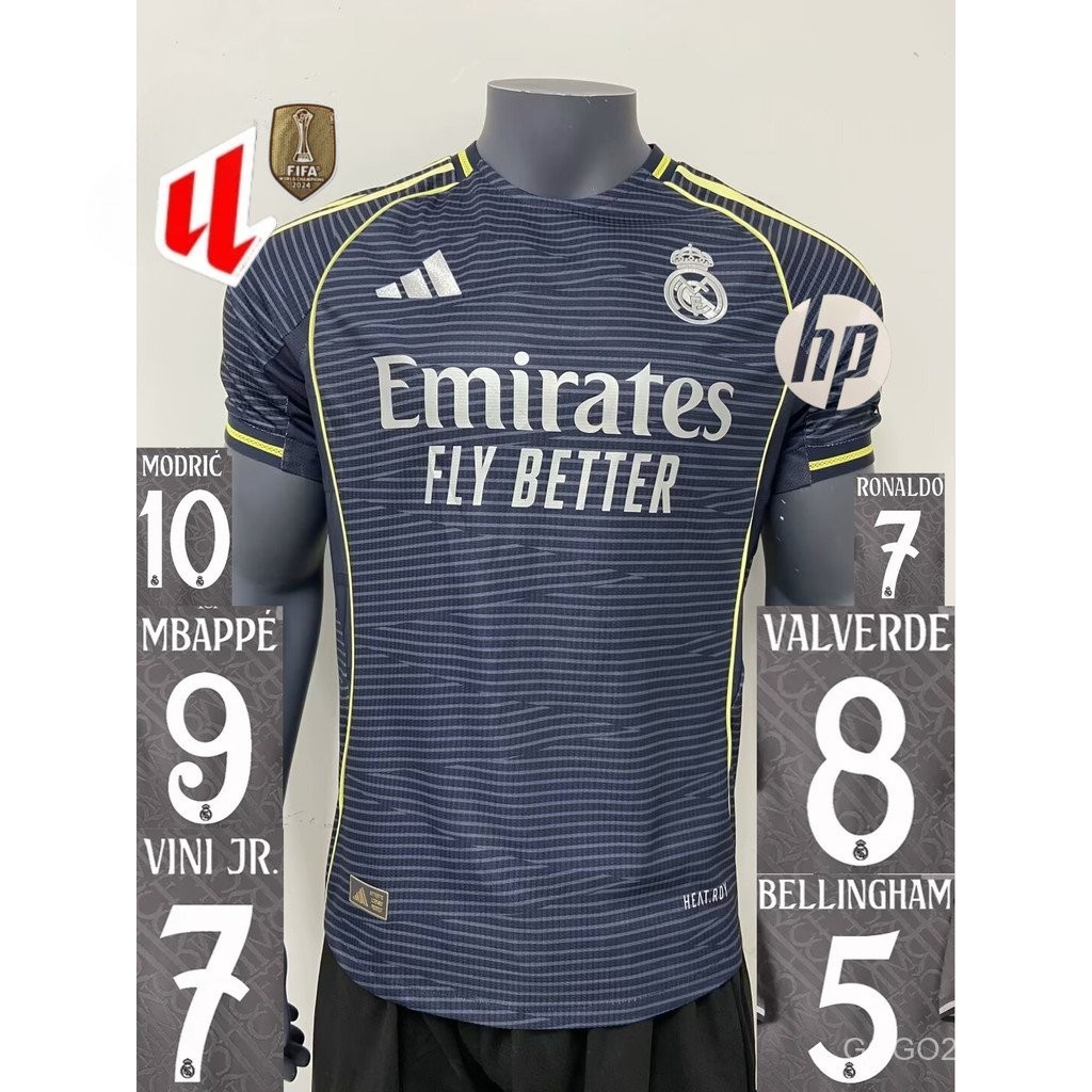 Player Edition: 25/26 ใหม่/เรอัลมาดริด/เยือน/พรีเมี่ยมเสื้อยืดฟุตบอล ...