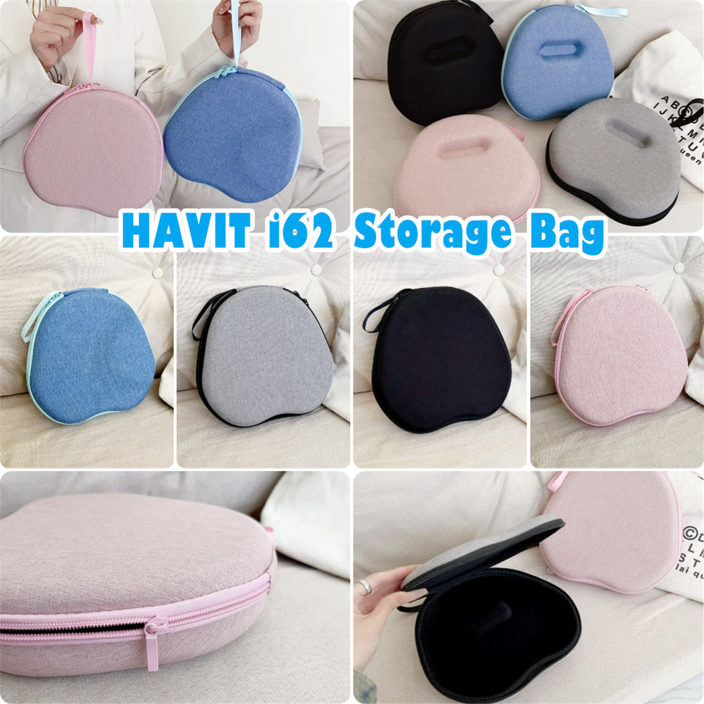 ส่วนลดสําหรับ Havit i62 เคสหูฟัง Pure Pink Earpads Storage Bag ชุดหูฟัง ...
