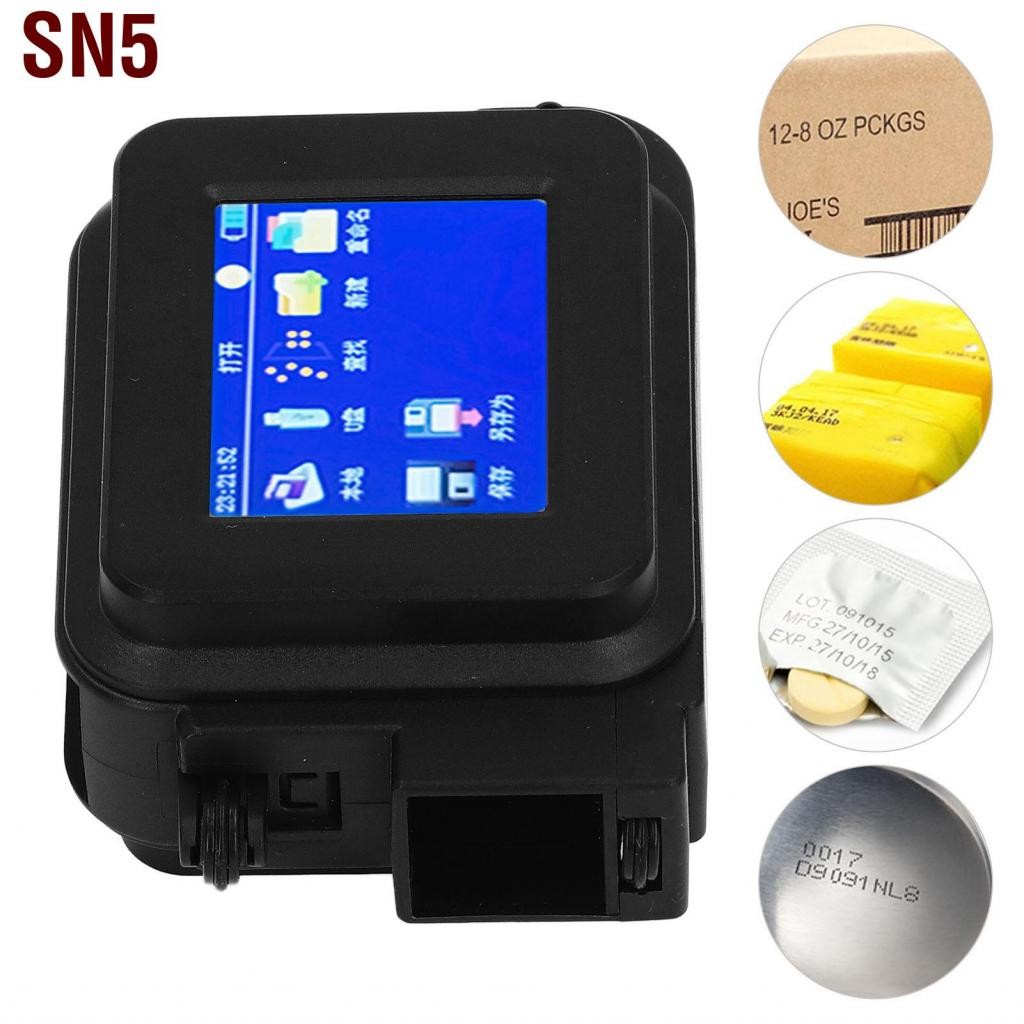 SN5 เครื่องพิมพ์อิงค์เจ็ทมือถือ Compact Coder 100-240V รองรับหลายภาษาสำหรับอลูมิเนียมฟอยล์ ...
