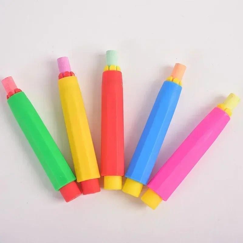 10 ชิ้น Creative Chalk Extender Chalk Break Proof พลาสติกแขนป้องกันกด ...