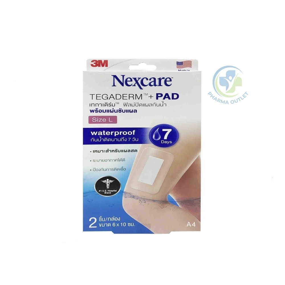 3M NEXCARE TEGADERM A4 เทกาเดิร์ม พร้อมแผ่นซับแผล ฟิล์มปิดแผลกันน้ำนาน ...