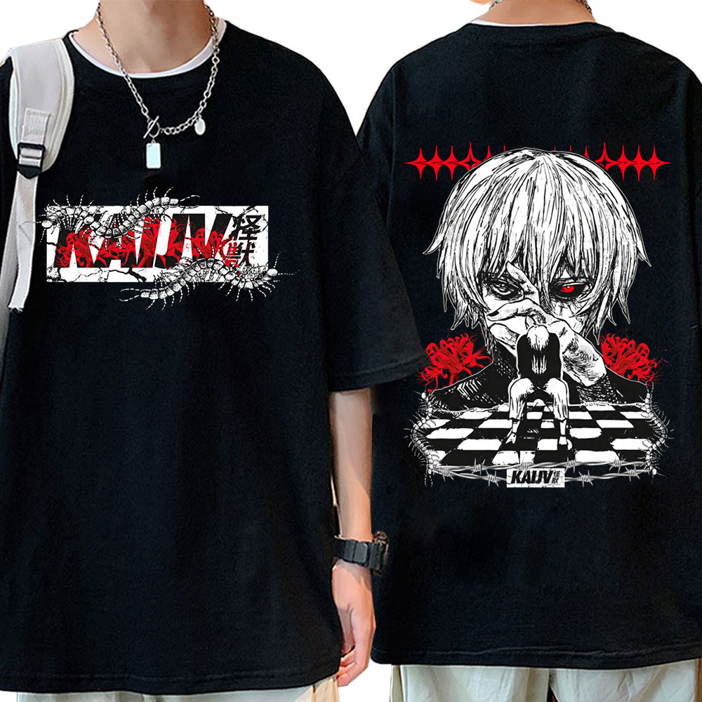 เกาหลีสีขาว Kaneki Ken Tokyo Ghoul Basic Fit Body Graphics Viral Slim ...