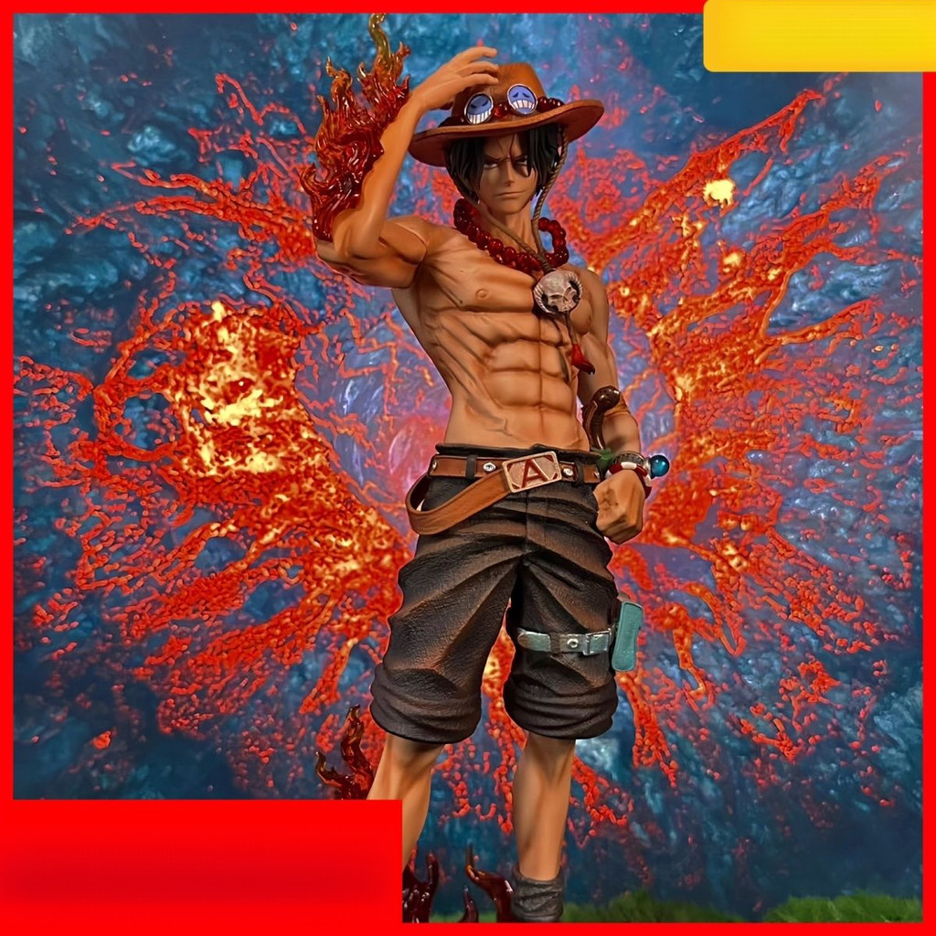 Flame Ace One Piece สวัสดิการโมเดลรูปเครื่องประดับรูปปั้นของขวัญวันเกิด ...