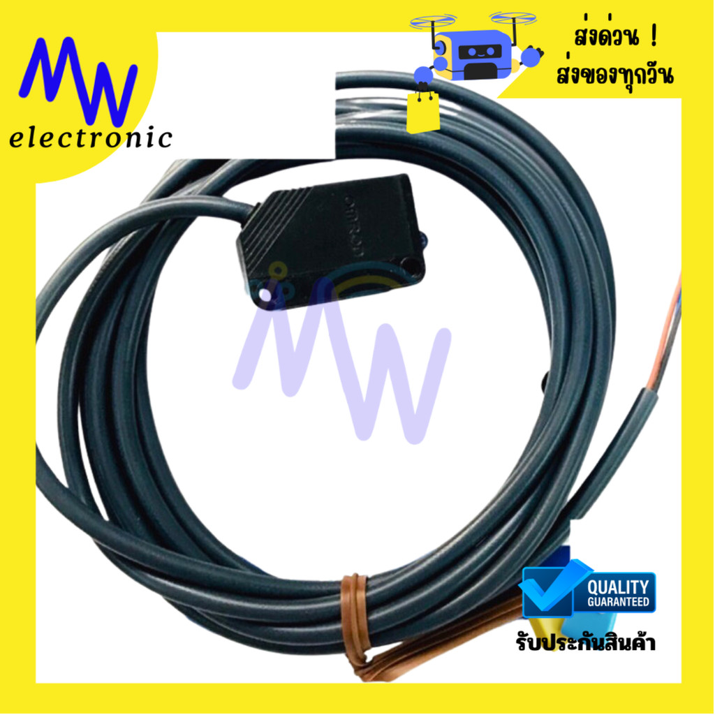 เซนเซอร์แสง Photoelectric Sensor รุ่น E3Z-D61 / E3Z-D62 ระยะตรวจจับ 1 เมตร แบบ NPN 3 สาย 12 ...