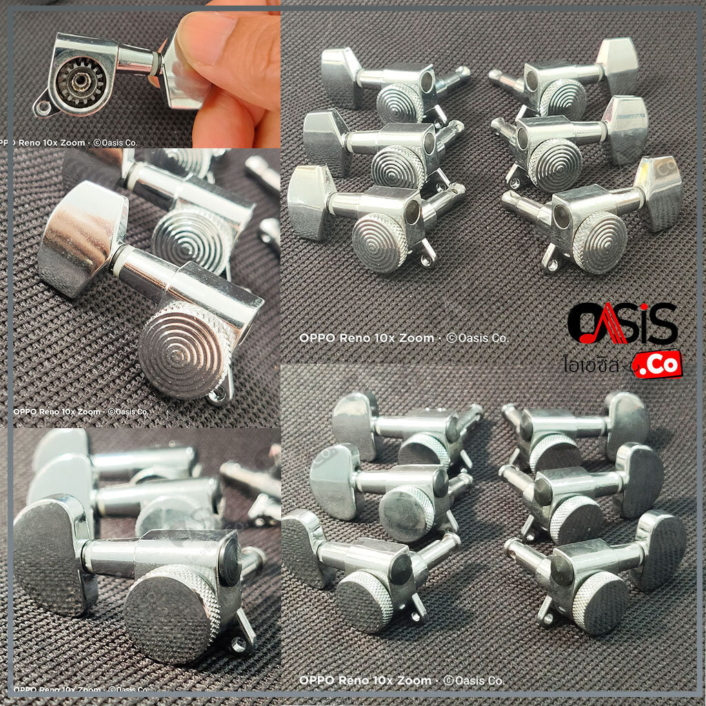 (ส่งทุกวัน) Fortis FD-Lock โครเมี่ยม อย่างดี ลูกบิดกีตาร์โปร่ง แบบเหล็กตัน ตัวล็อคสายกีต้าร์ ...