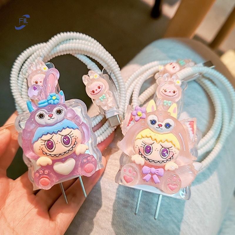 FIL น่ารัก Labubu Charger ข้อมูลสายสําหรับ IPhone 16 15 20W Charger ...