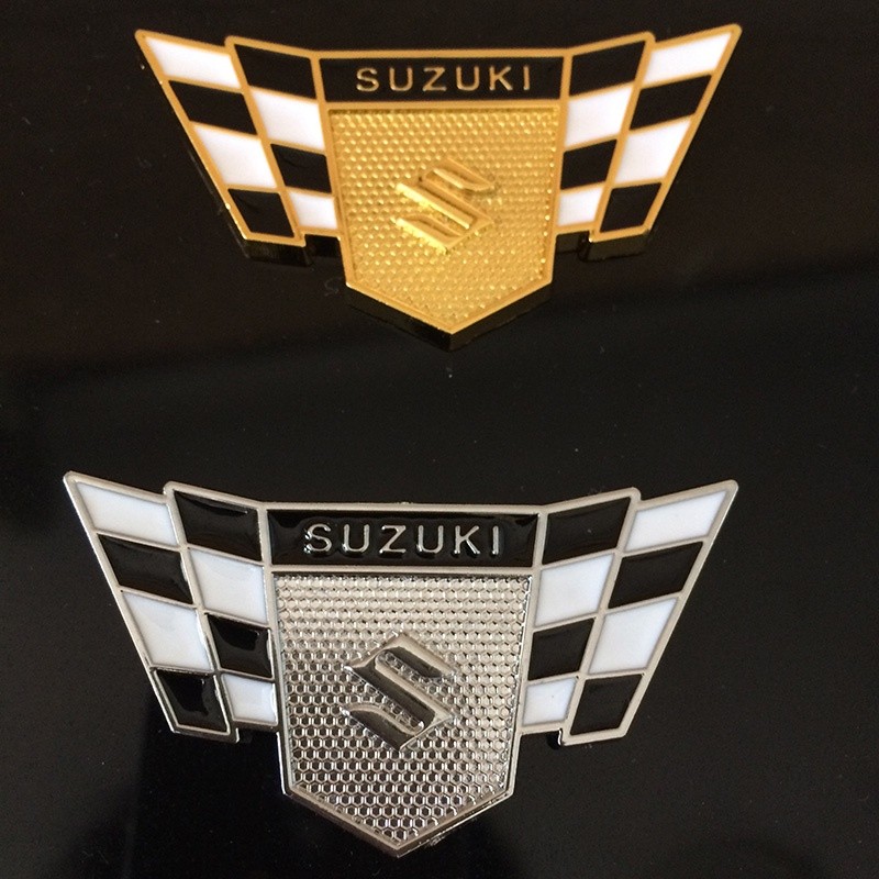 1x สติกเกอร์โลหะ SUZUKI โลโก้ Racing Shield Badge Emblem สําหรับ SUZKI ...