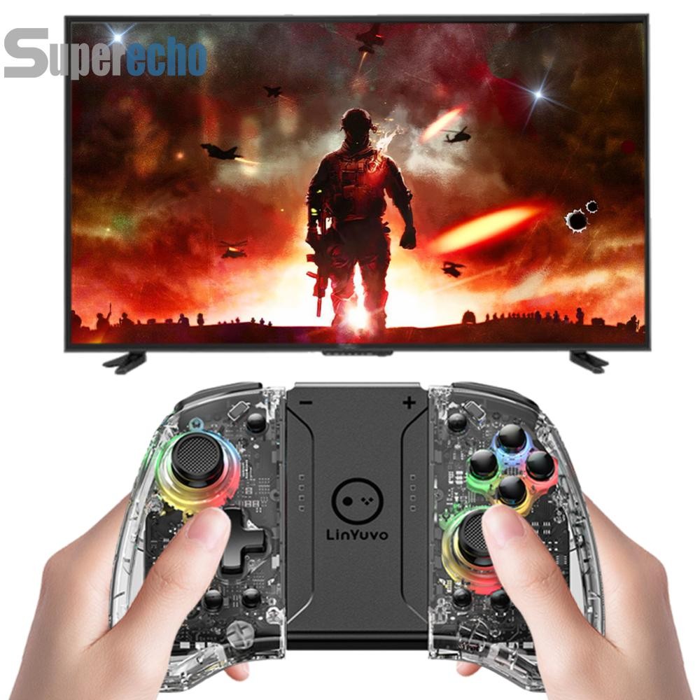 คอนโทรลเลอร์ไร้สายสําหรับ Switch/OLED Gamepad Dual Vibration/Turbo ...