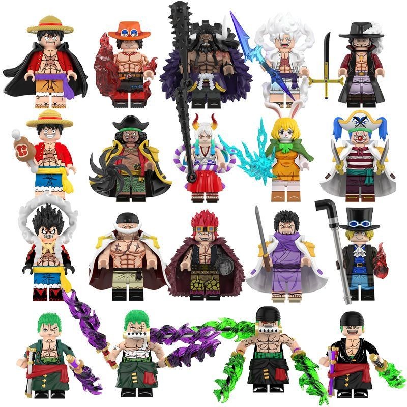 เข้ากันได้กับ Lego Figures One Piece Building Blocks Luffy Sauron Kaido ...