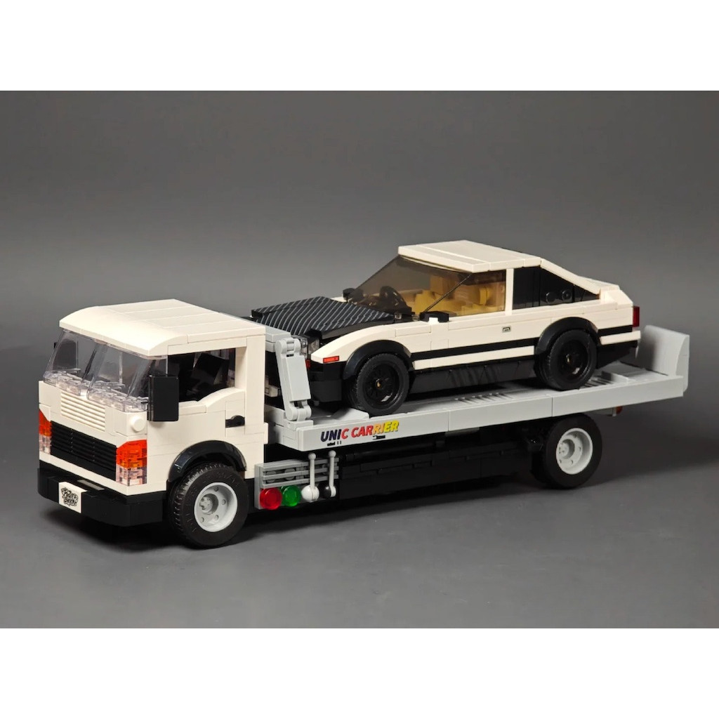 Mytopshop MOC Technic ความเร็ว AE86 Trueno Flatbed รถบรรทุกพ่วงรุ่นของ ...