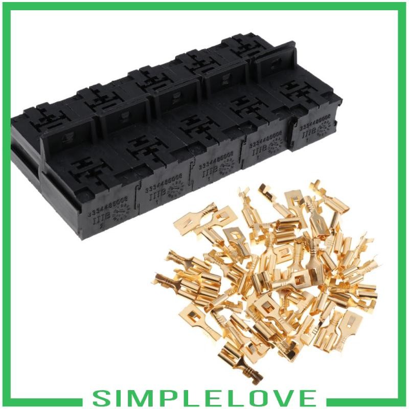 [Simple] รถ 12V/24V 30A-80A 5P ที่วางซ็อกเก็ตรีเลย์, เทอร์มินัลขั้วต่อ ...