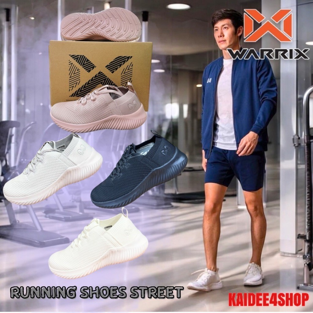WARRIX รองเท้าวิ่ง รองเท้าเพื่อสุขภาพ ผ้าใบ WAVE 1.0 Uncaged Running Collection WF-203RNACL01 ...