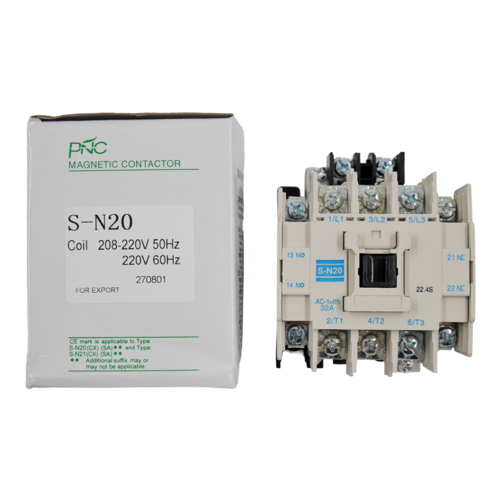 พร้อมส่ง PNC S-N20 ขนาด 24vac 220vac 380vac 20A MAGNETIC CONTACTOR ...