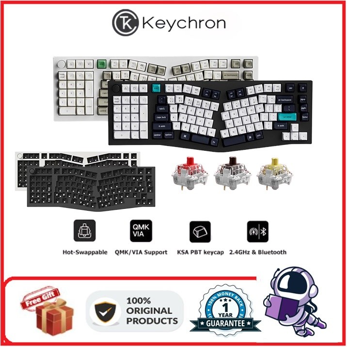 Keychron Q14 Max คีย์บอร์ดเชิงกลมือซ้าย 98 คีย์อลูมิเนียมสามโหมด ...