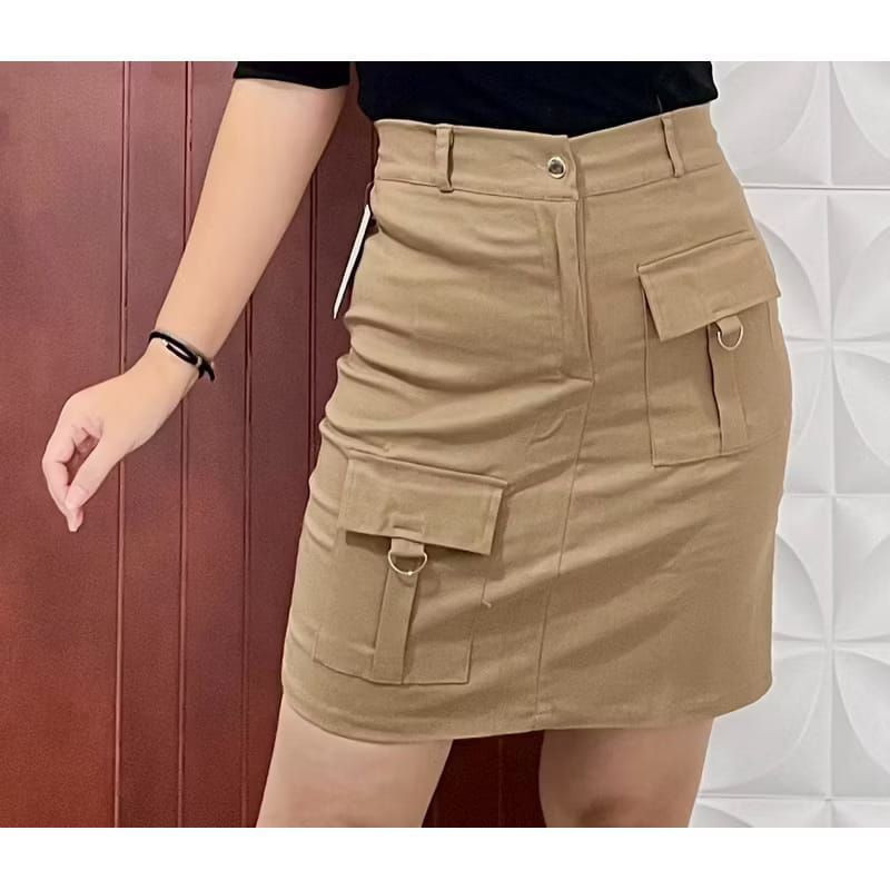 Jj - MINI CARGO SHORT SKIRT TWILL COMBED CARGO POCKET WOMEN ใหม่ล่าสุด ...