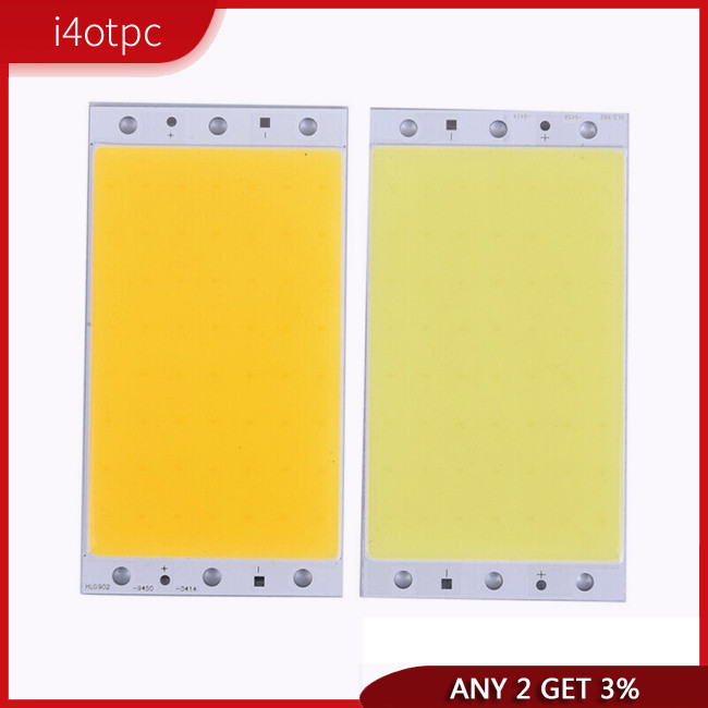 I4otpc 94x50 มม.รูปสี่เหลี่ยมผืนผ้า Cob Led แผง 12-14v 20 Ultra Bright Strip โคมไฟ Board ...
