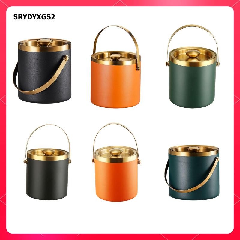 [สรีดี้xgs2] ถังน้ําแข็งแบบพกพาพร้อมฝาปิด, ภาชนะใส่น้ําแข็งสแตนเลส, เก็บถังน้ําแข็ง, ถังน้ําแข็ง ...