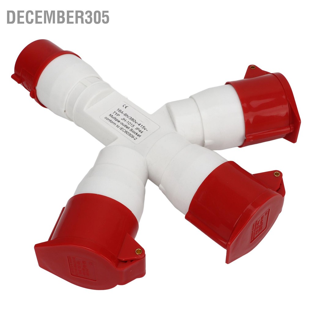 December305 5 Pin Industrial Plug Multiple Socket 380‑415V 3 Phase 16A ...