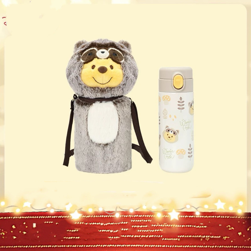Shanghai Disney Daigou Winnie the Pooh Raccoon Series การ์ตูนแก้วเก็บ ...