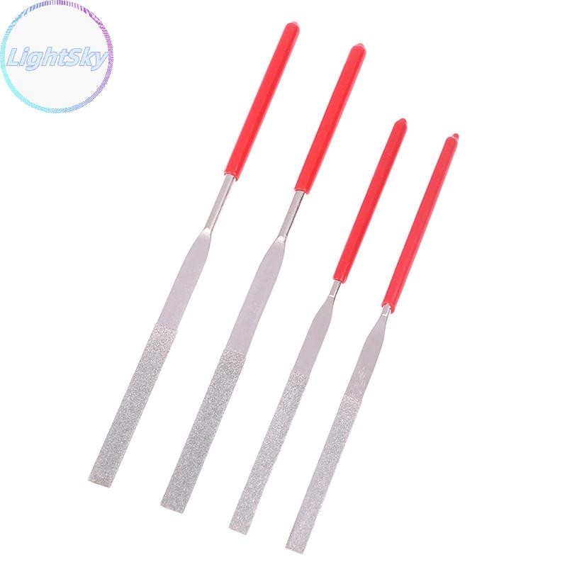 LightSky 2 ชิ้นชุดแฟ้มเพชรหินบดแบนเพชรเข็มแฟ้ม DIY ไม้ Rasp แฟ้มเข็ม ...