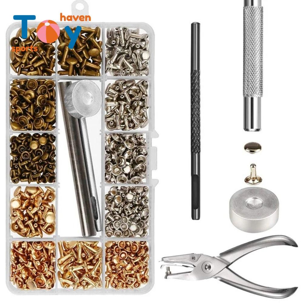 SPORTSHAVEN Snap Fastener หนัง Rivets, โลหะ Studs Tubular Rivets รอบ ...