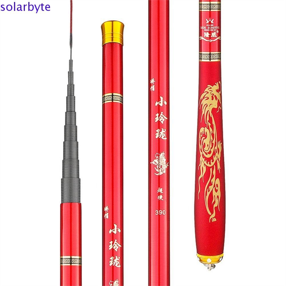 เบ็ดตกปลา SOLARBYTE, 1.8M/2.1M/2.4M/2.7M คาร์บอนไฟเบอร์เบ็ดตกปลาแบบยืดไสลด์, อุปกรณ์ตกปลา ...